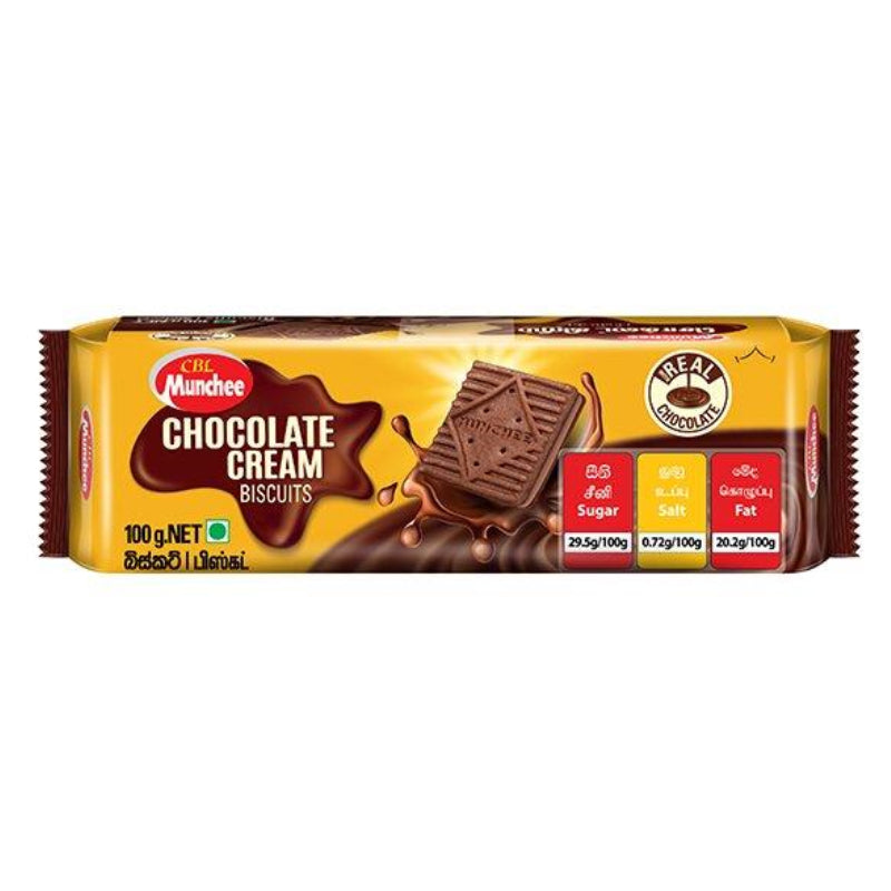 Munchee Chocolate Cream Biscuits - 100g & Serendip Delights